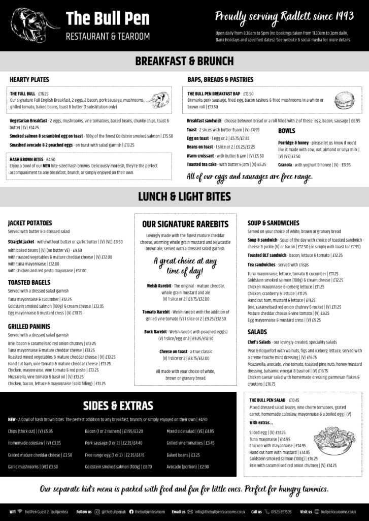 Home - The Bull Pen Restaurant & Tearoom